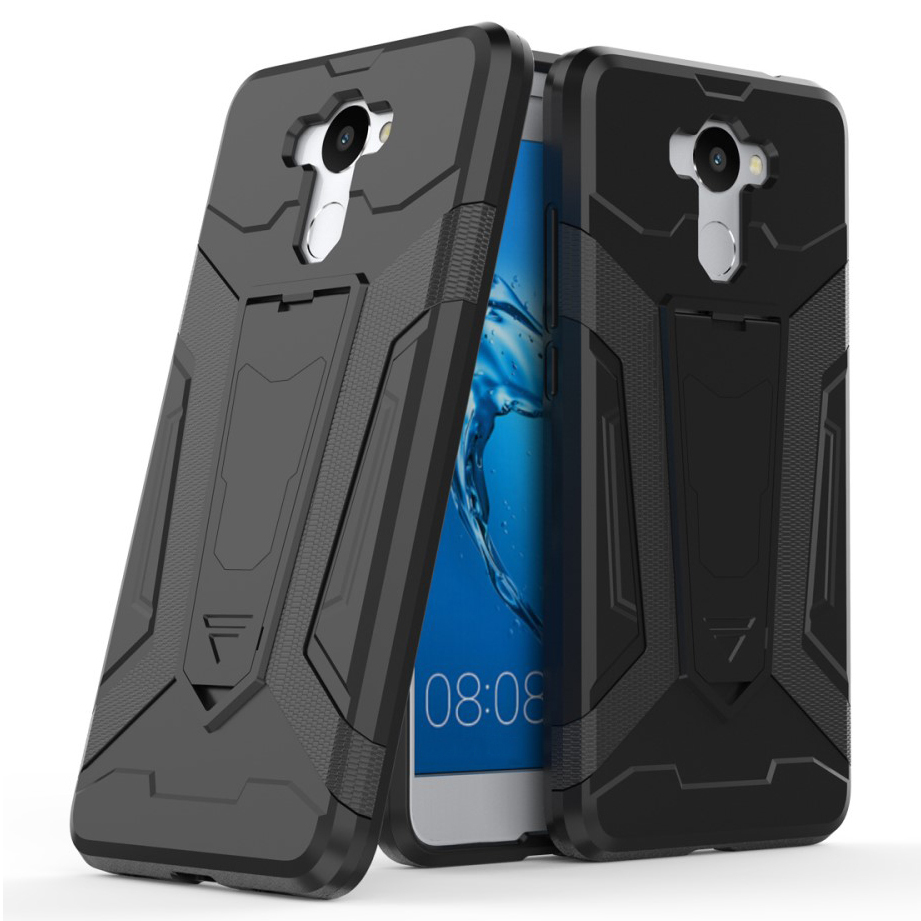 Slim Guard Plated Shockproof Case - Huawei Y7 (Black)